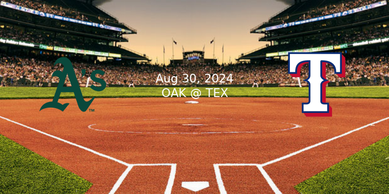 Find the Best Athletics vs Rangers Picks and Odds - 8/30/2024 - WriteNow™ by EV Analytics