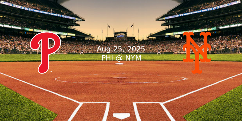 Discover the Game Location for Phillies vs Mets - Monday, August 25, 2025 - WriteNow™ by EV ...
