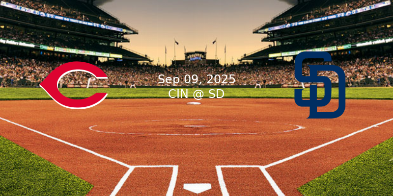 Official Lineup for Reds vs Padres - 9/09/2025 - WriteNow™ by EV Analytics