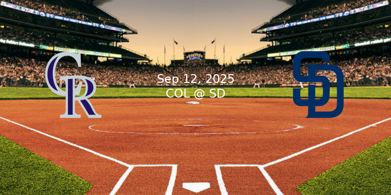 Starting Lineup for Rockies vs Padres - September 12, 2025 - WriteNow ...