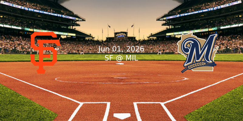 Live Updates for Giants vs Brewers - 6/01/2026 - WriteNow™ by EV Analytics